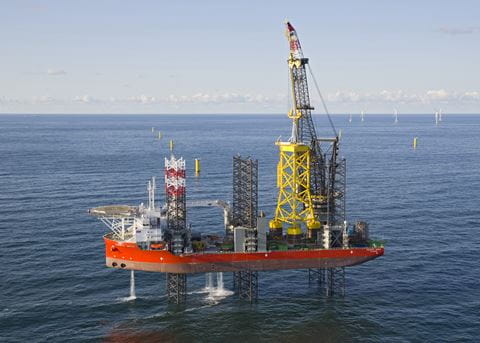 The 850 tonnes suction bucket jacket foundation has been sucked into ...